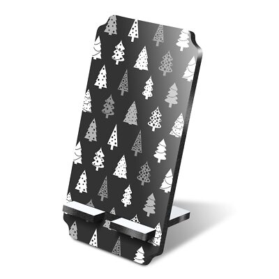 1x 5mm MDF Phone Stand BW - Modern Christmas Tree Pattern Art #37911 | eBay