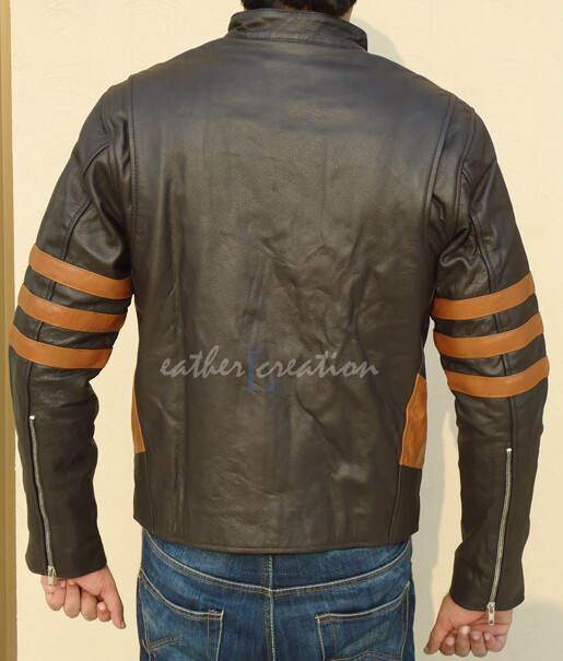 XMEN 1 Wolverine Brown Biker Leather Jacket All Sizes Halloween Logan ...