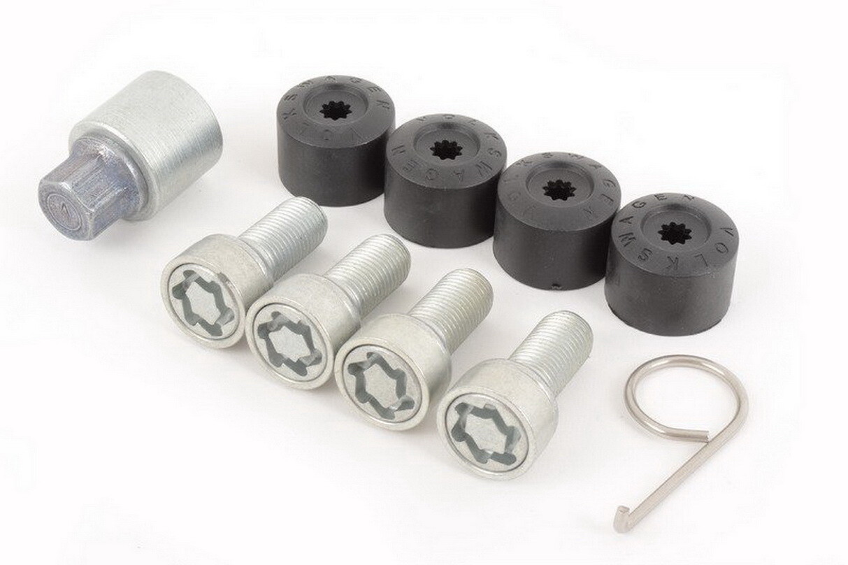 NEW OEM VW LOCKABLE WHEEL BOLT SET Volkswagen wheel lock key set | eBay