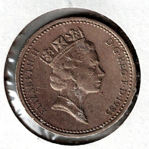1985 Great Britain circulated 1 Pound QEII & Welsh Leek Coin! | eBay