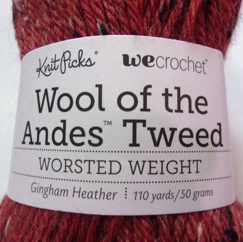 Knit Picks We Crochet, Wool of the Andes Tweed, 50g (Color Choice), 1 ...