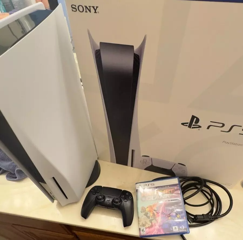 Sony PS5 W/ Disc Drive - Bundle (Includes Game, controller, and cables ...