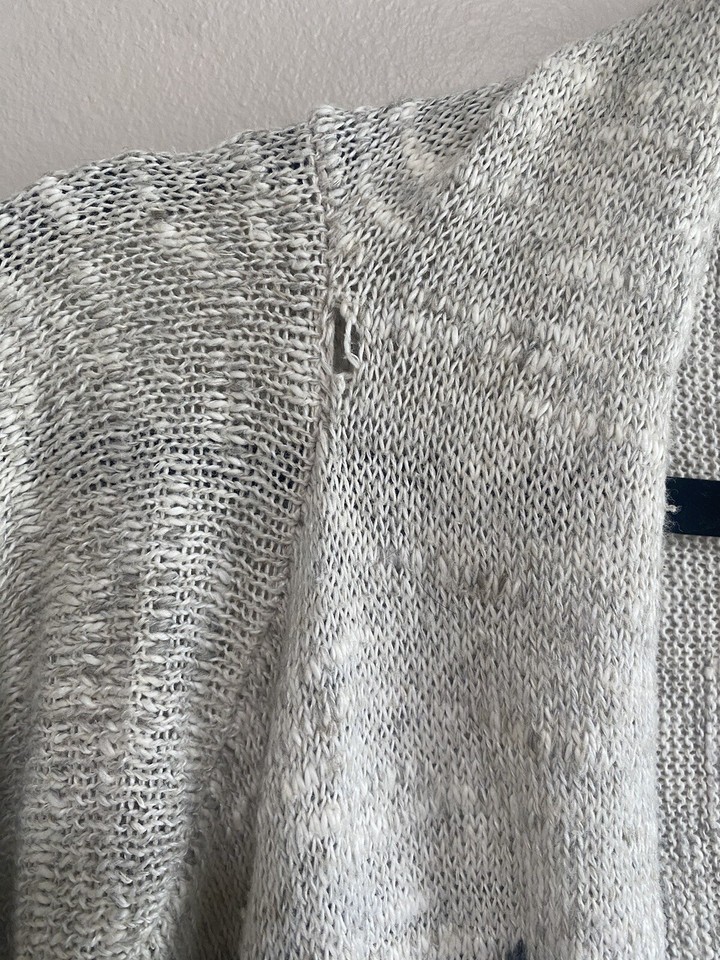 Hollister Long Waterfall Open Front Knit Cardigan Sweater Aztec Print ...