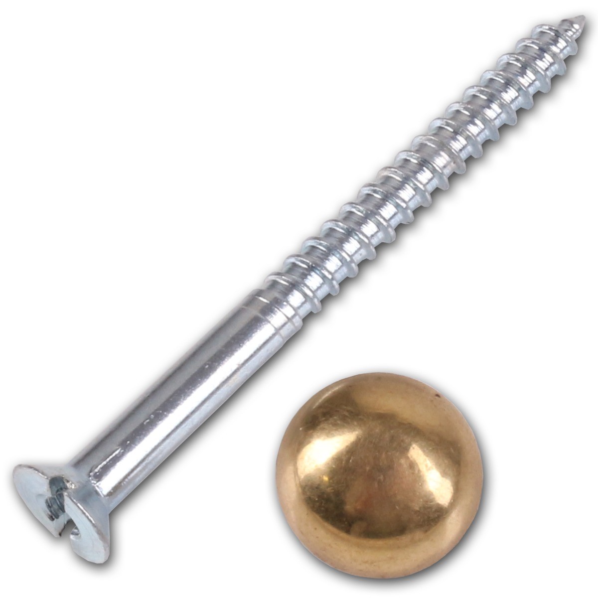 8mm x 2" BRASSED MIRROR SCREWS & DOMES Strong Heavy Duty Long Fixing ...