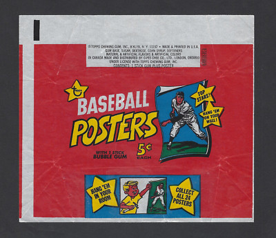 RARE 1968 TOPPS BASEBALL POSTERS 5 CENT GUM WRAPPER - EX | eBay