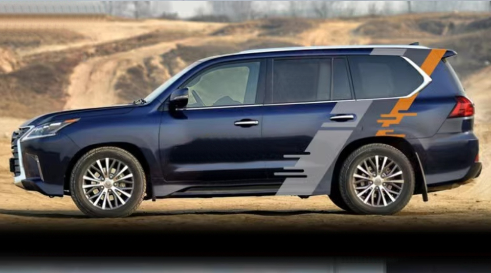 Racing Sport Stripe Graphics Car Sticker For Lexus Lx570 Gx400 Side ...