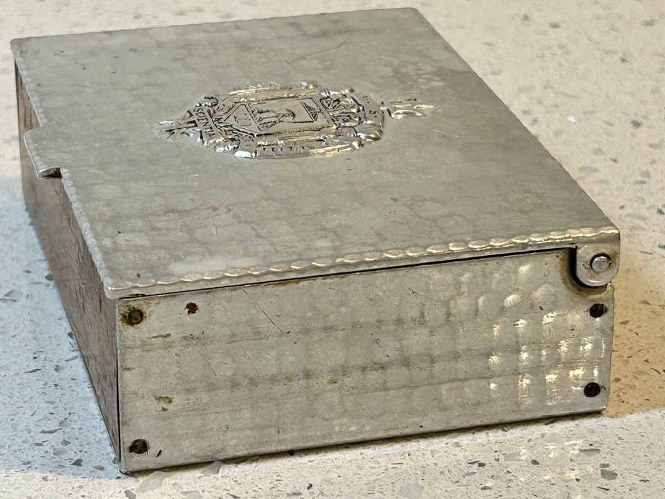 US Naval Academy Ex Scientia Tridens - Alpha Switzerland - Metal & Wood Box | eBay