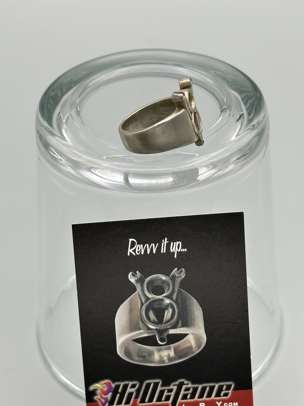 Hi Octane jewelry V8 ring White bronze Size 8.5 Hot rod Muscle Car ...