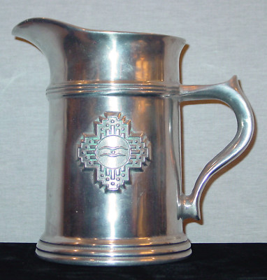 RARE!! WILTON ARMETALE HOLLOWARE CLASSIC TURQUOISE ZIA PATTERN WATER ...