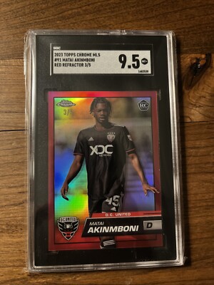 Matai Akinmboni 2023 Topps Chrome MLS #91 Rookie RC Red Refractor /5 ...