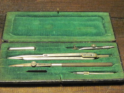 Antique drafting tools in original case | eBay