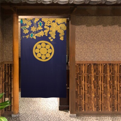 Noren Japanese Door Curtain Family Crest Kamon Marunikuyo Vine 150x85cm ...
