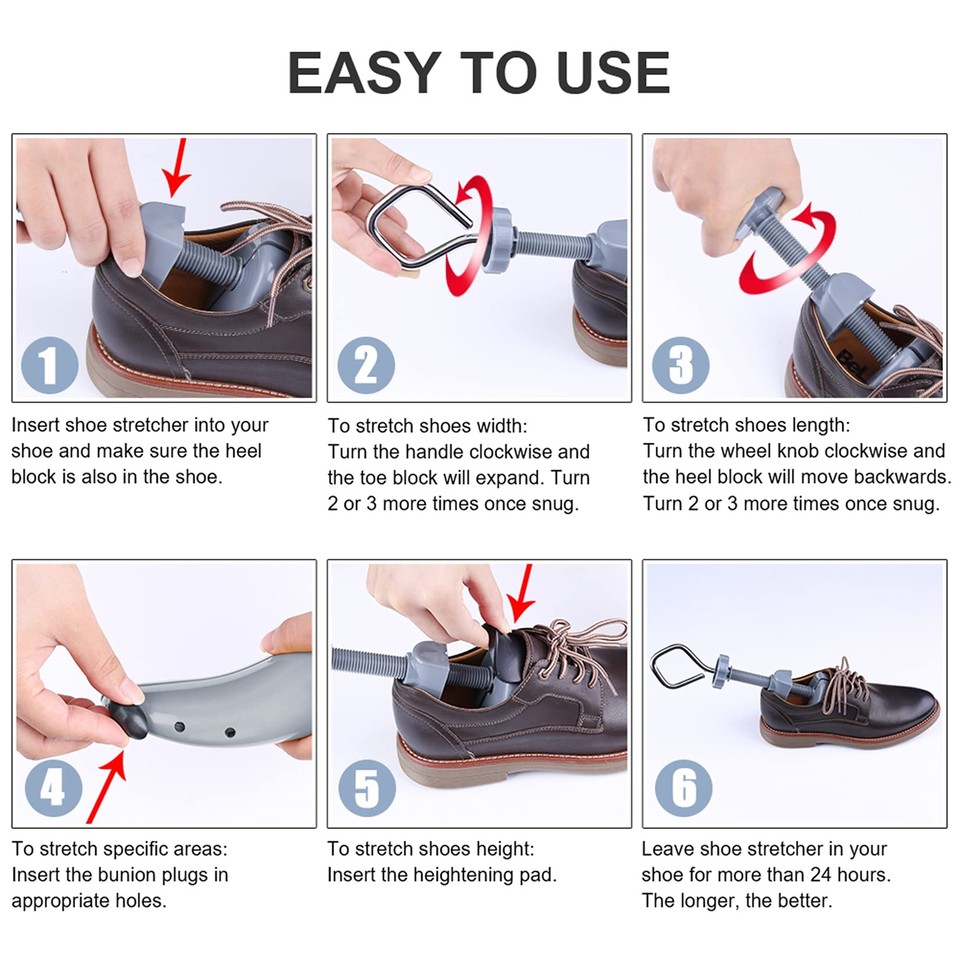 Shoe Stretcher Men 4-way Shoe Expander Widener Shoe Tree Shape for Wide ...