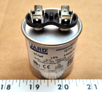 JARD Motor Run Capacitor 20.0 MFD 370VAC p/n 12714 | eBay