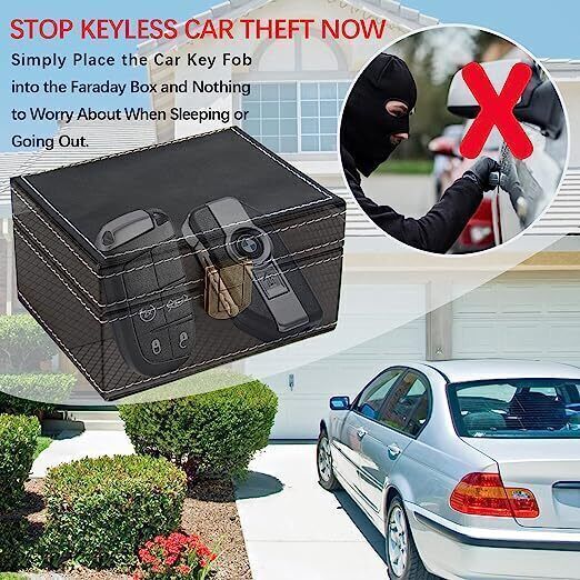 Car Key Signal Blocker Box Keyless Faraday Box Anti-Theft Safety ...