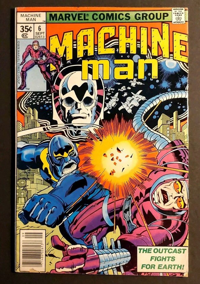 1978 Marvel Comics #6 MACHINE MAN "Quick Trick" Jack Kirby Art Comic ...