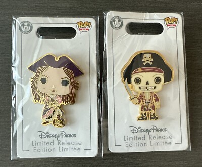 Disney Pins Funko Pop Pin Pirates Of The Caribbean Set Of 2 Limited ...