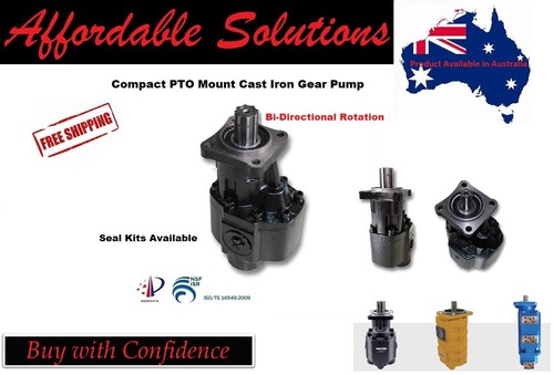 80cc PTO Hydraulic Pump 80cc/rev DIN Mount Cast Iron Bi-Rotational ...