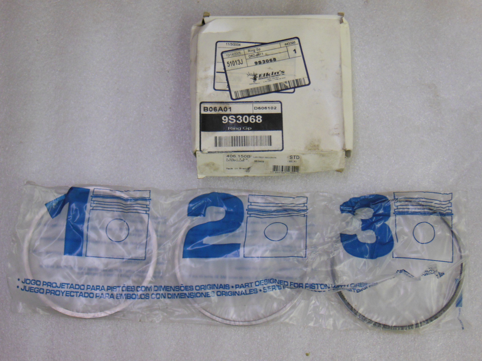 9s-3068 9S3068 Piston Ring Kit X4 Replacement Caterpillar CAT 3304 for ...