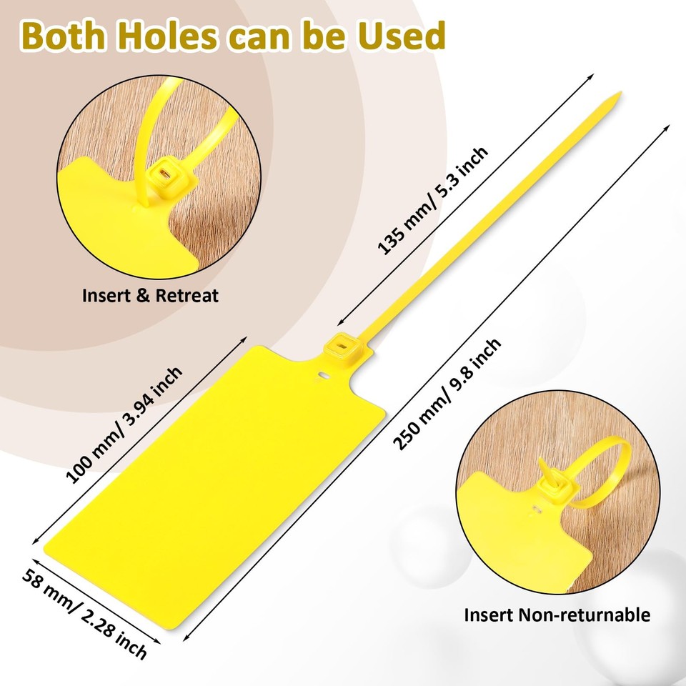 200 Pieces Plastic Tags Waterproof Plastic Seal Shipping Tags Logistics ...