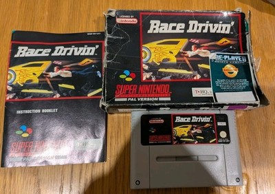 Race Drivin’ SNES Rare Game For Super Nintendo. PAL version. Boxed with ...