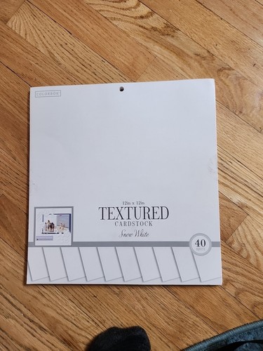 *Only 34 Sheets Colorbok Textured Cardstock Pad 12"X12" 40/Pkg-Snow ...