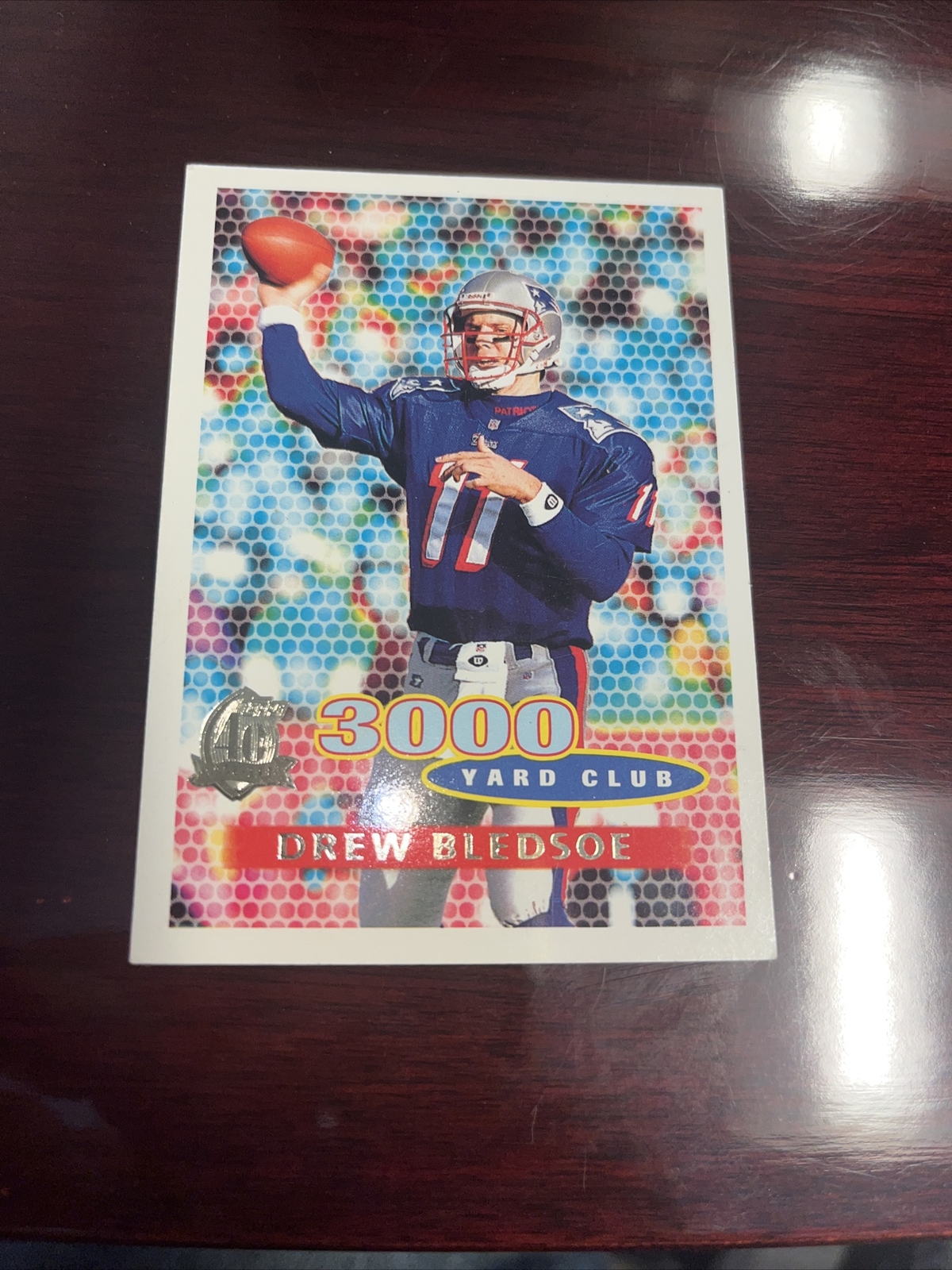 1996 Topps Football 3000 Yard Club Drew Bledsoe New England Patriots ...
