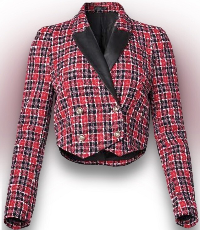 GORGEOUS Brand New Venus Short Plaid Tweed Blazer Jac… - Gem