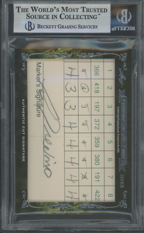 2014 Leaf Legends Dave Stockton / Lee Trevino Cut Autograph BGS Slabbed ...