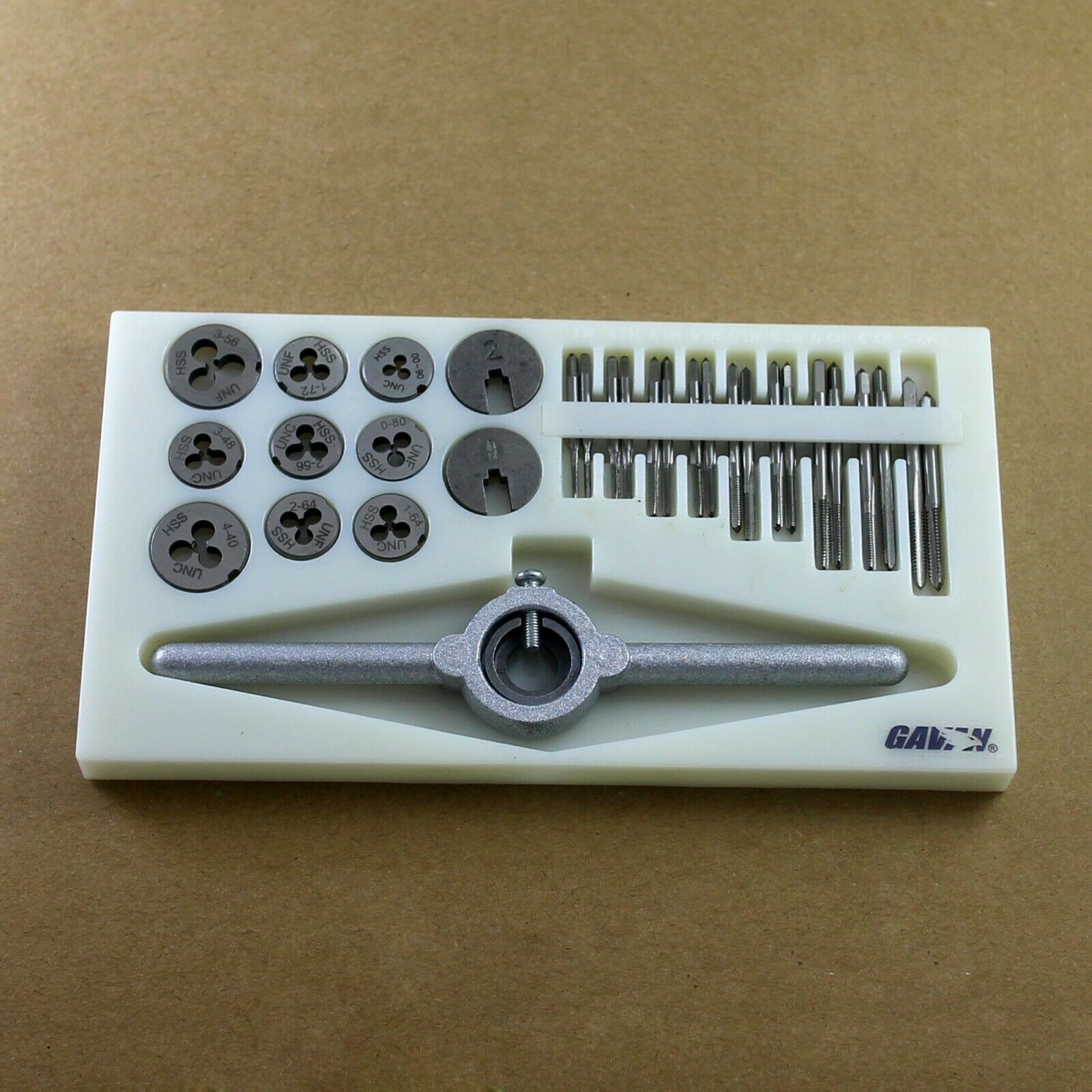 31 PCS HSS Mini Tap and die Set UNF UNC 0-90 0-80 1-64 1-72 2-56 3-48 3 ...