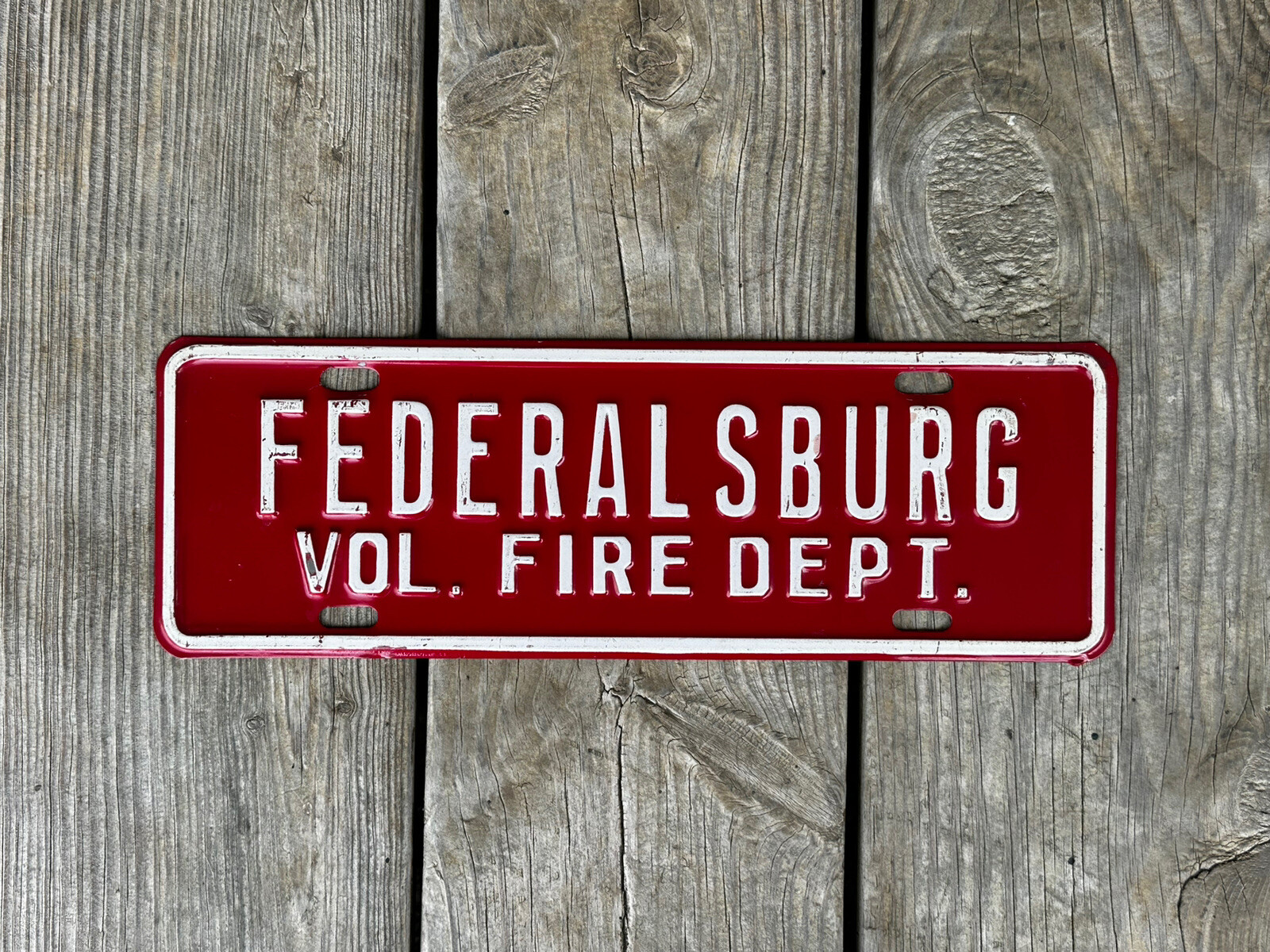 Federalsburg Maryland MD Vol Fire Department License Plate Town Tag ...