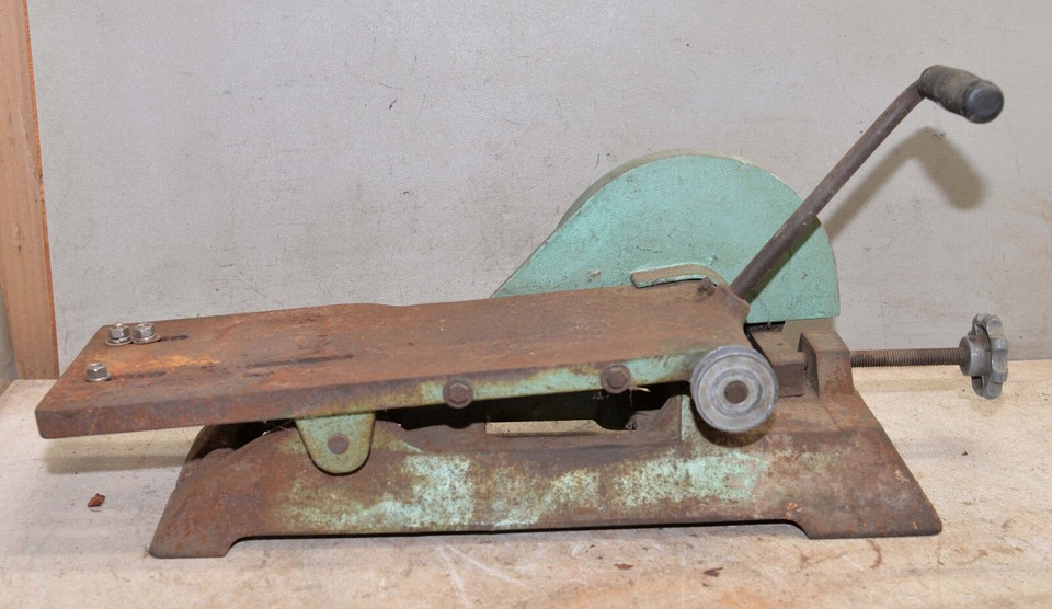 Bench top metal cut off saw blacksmith knife maker collectible cutting ...