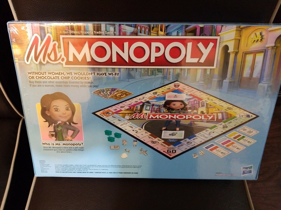 Ms.Monopoly Board Game for Ages 8 & Up Hasbro Ms Miss Monopoly Game ...