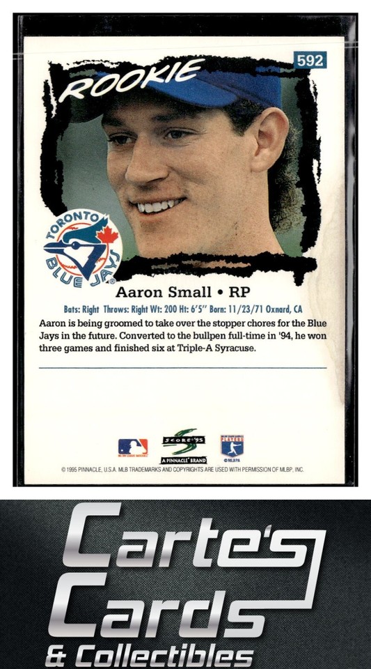 Aaron Small 1995 Score #592 Toronto Blue Jays TTM/IP Signed Autographed ...