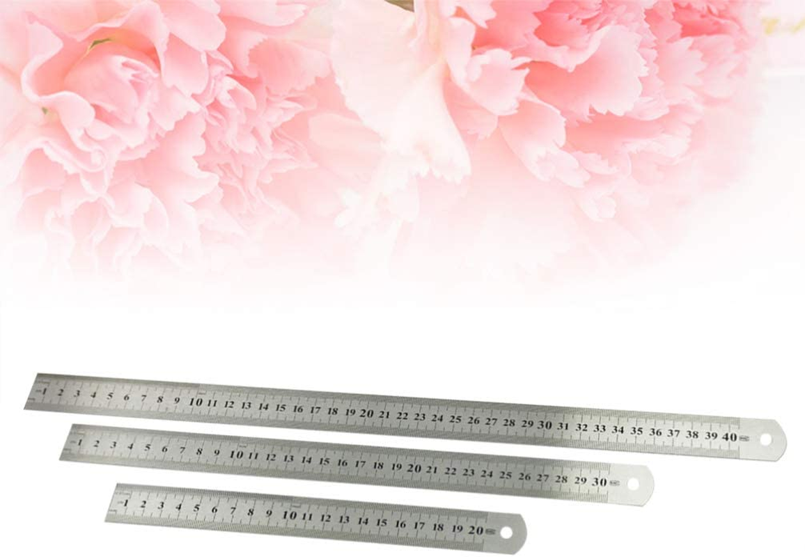 3Pcs Machinist Ruler Stainless Steel Ruler Metal Ruler with Inches and ...