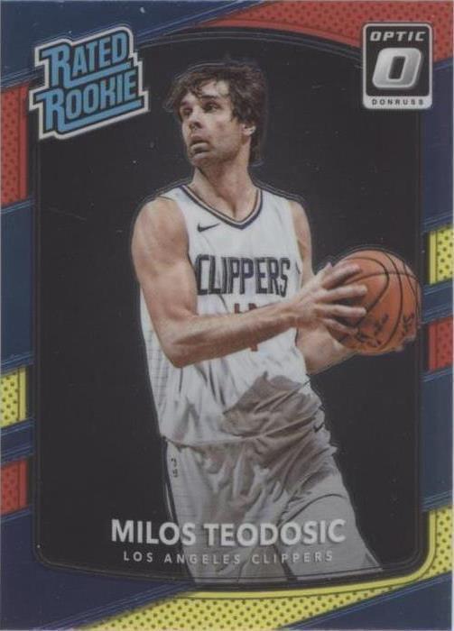 2017-18 Panini Donruss Optic - Rated Rookie Milos Teodosic #155 Red ...