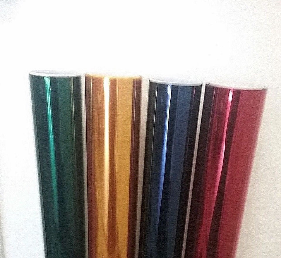HOT ROD WINDOW FILM RED GREEN YELLOW BLUE PROLINE DECORATIVE AUTO COLOR ...