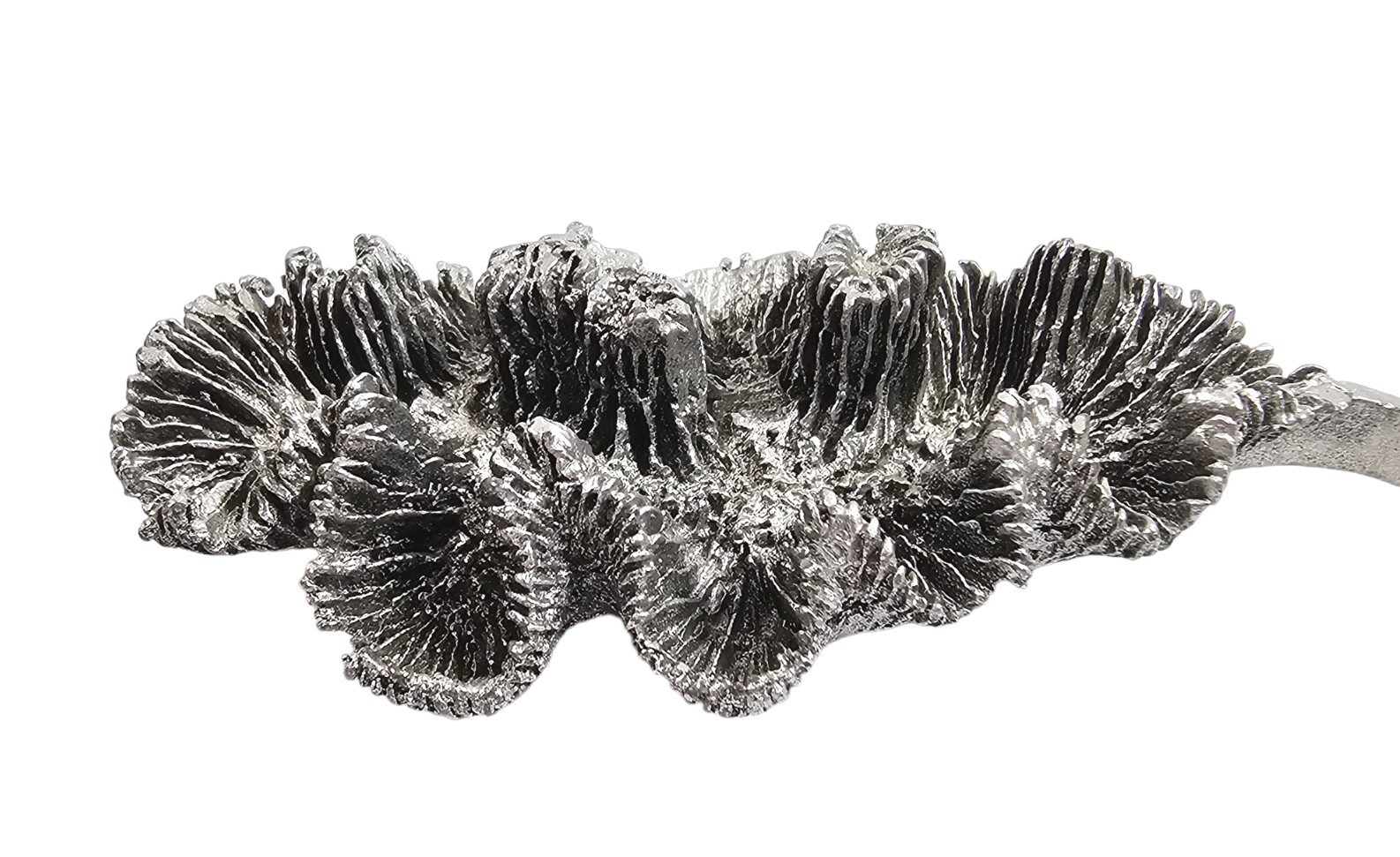 Vintage Metzke Pewter Ocean Sea Coral Lettuce Necklac… - Gem