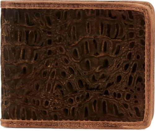 Tony Lama Western Mens Bifold Wallet Leather Hornback Embossed Brown ...