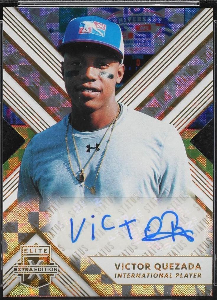 2018 Panini Elite Extra Edition - Victor Quezada #192 Status Gold Die ...