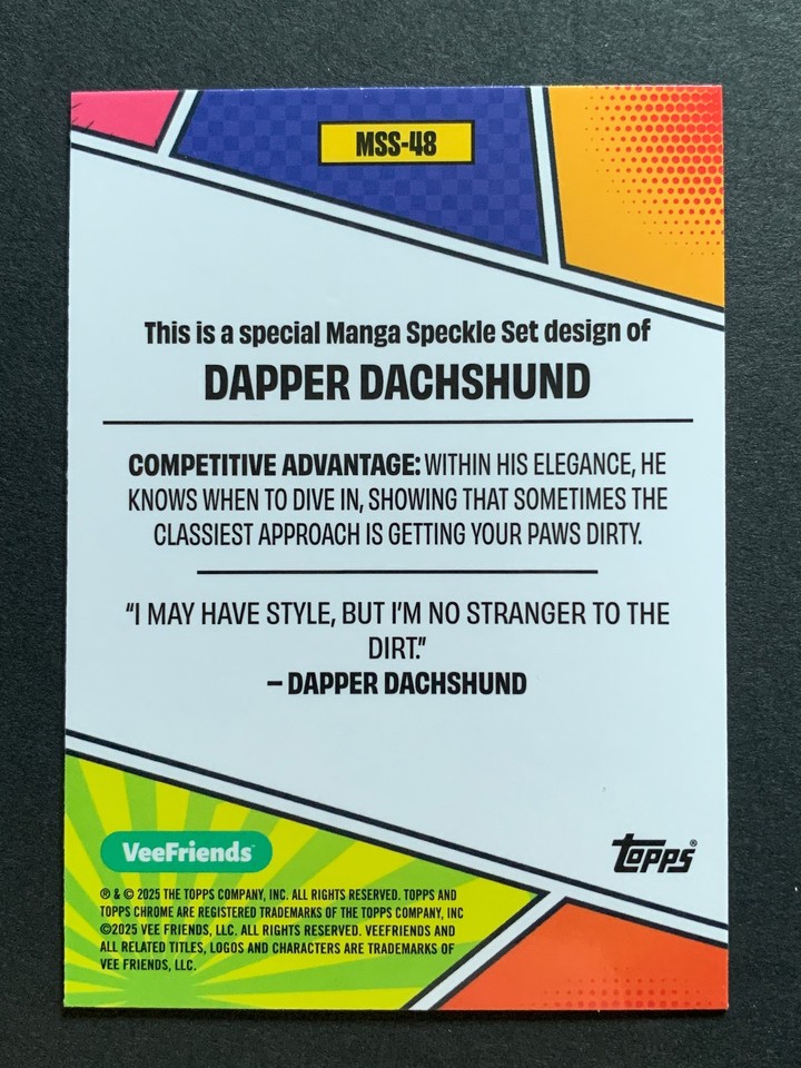 2025 Topps Chrome Veefriends Magna Speckle #MSS-48 Dapper Dachshund | eBay