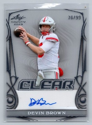DEVIN BROWN 2023 LEAF TRINITY CLEAR AUTO #CA-DB1 /99 | eBay
