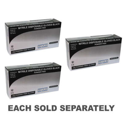Stylus Disposable Nitrile Gloves 100pcs (Black) | eBay