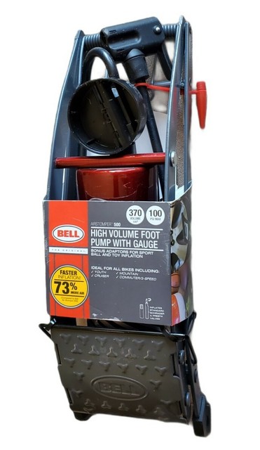 Bell Air Pump Airstomper 500 High Volume Foot Pump With Gauge 100 PSI ...