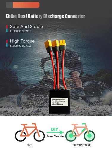 Ebike Dual Battery Connection Adapter Parallel Module Increase Battery ...