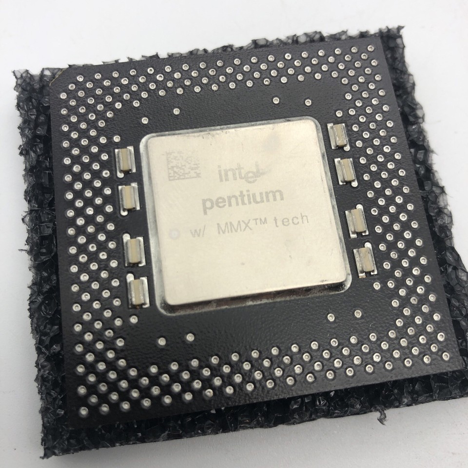 Intel Pentium 200-Mhz MMX Socket 7 CPU SL27J FV80503200 i200 200MMX ...