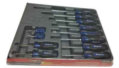 New Snap-on™ Instinct Power Blue Soft Handled 12pc Screwdriver SET ...