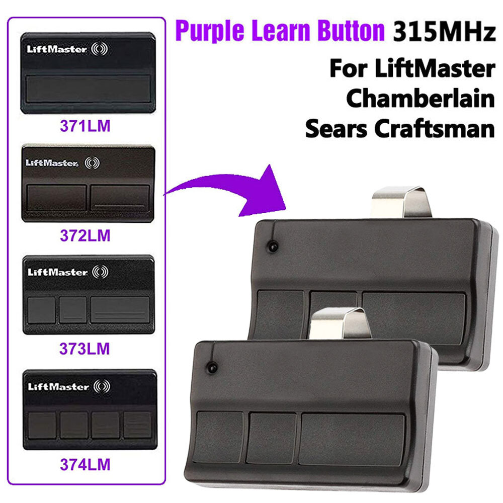 2 For Chamberlain LiftMaster Craftsman Garage Door Opener Remote 355LM ...