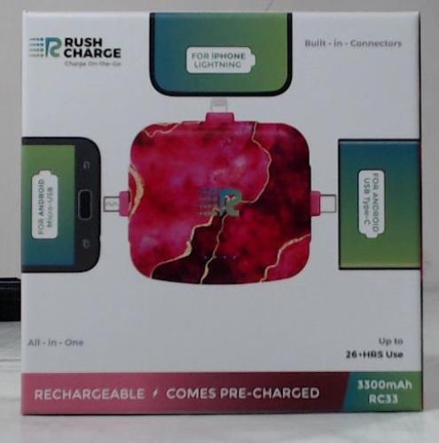 NEW OPEN BOX Rush Charge RC33 Universe 3300mAh 3in1 Portable Backup ...