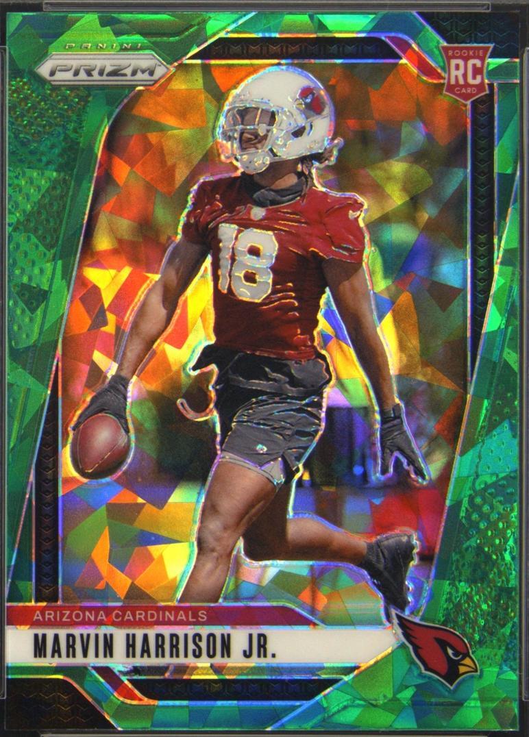 2024 Panini Prizm - Rookies Marvin Harrison Jr. #375 Green Ice Prizm ...